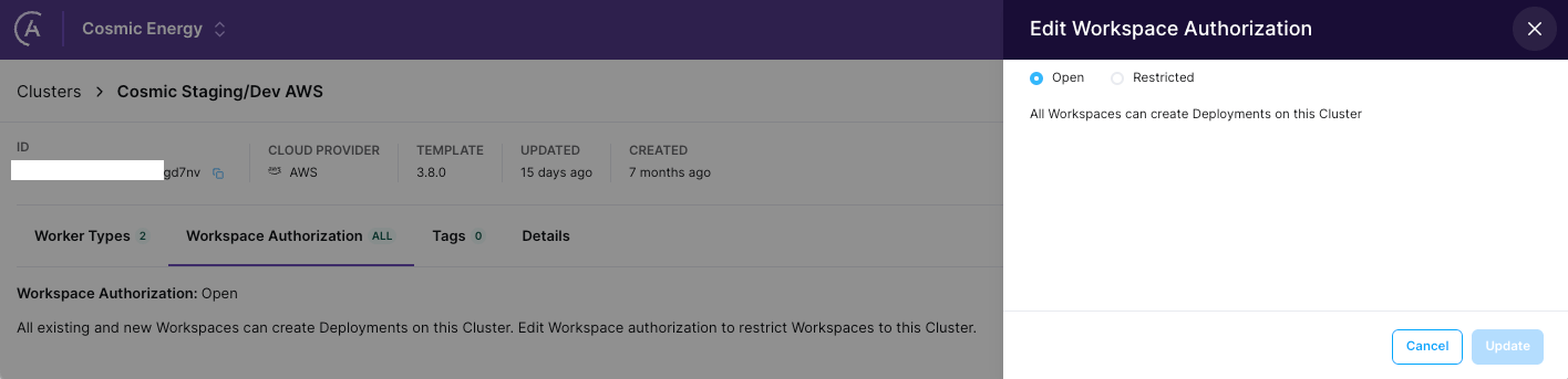 New Authorized Workspaces in Astro - Astronomer